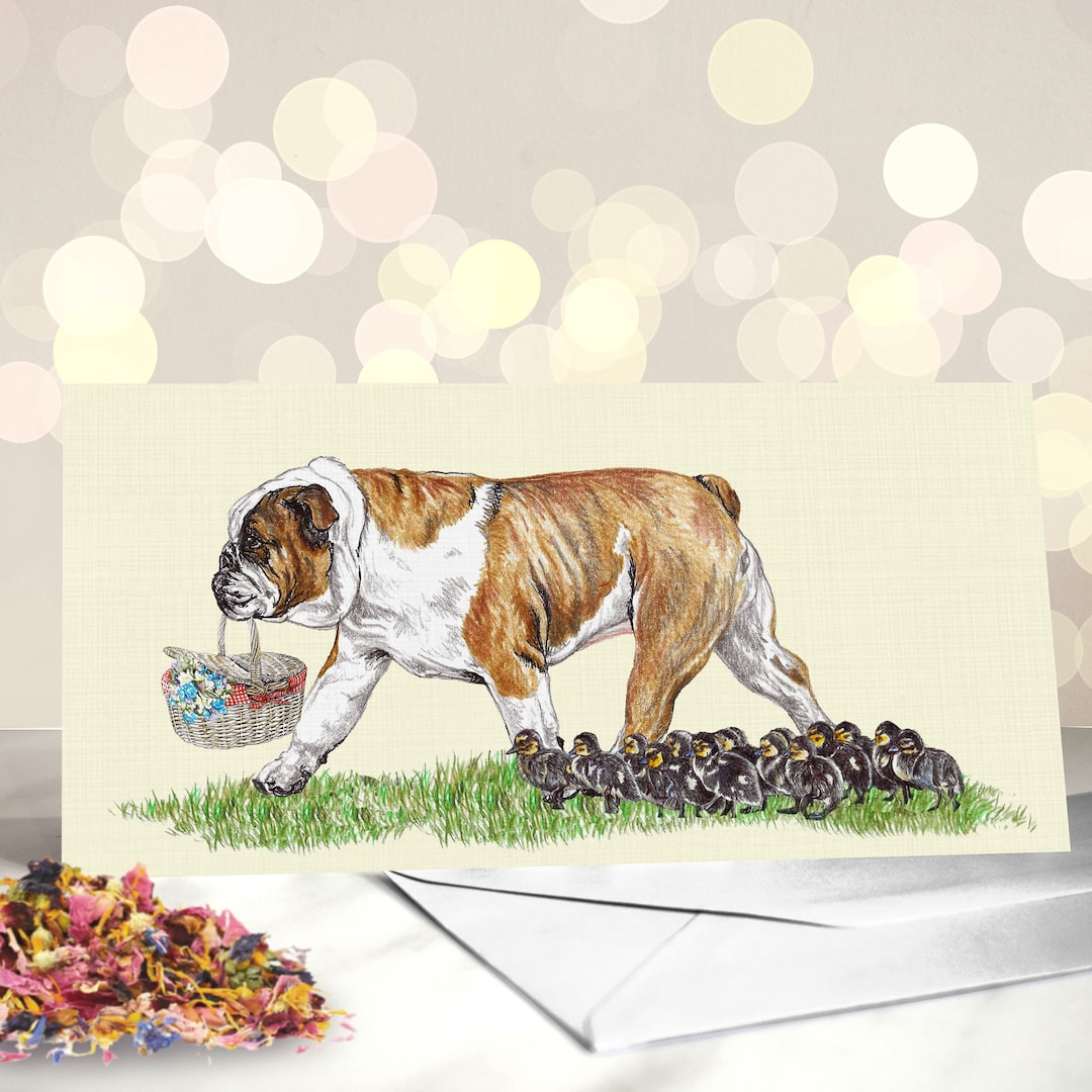 Bulldog Card - Variety of Mothers Day Cards - Dog Easter Card - Pet ...