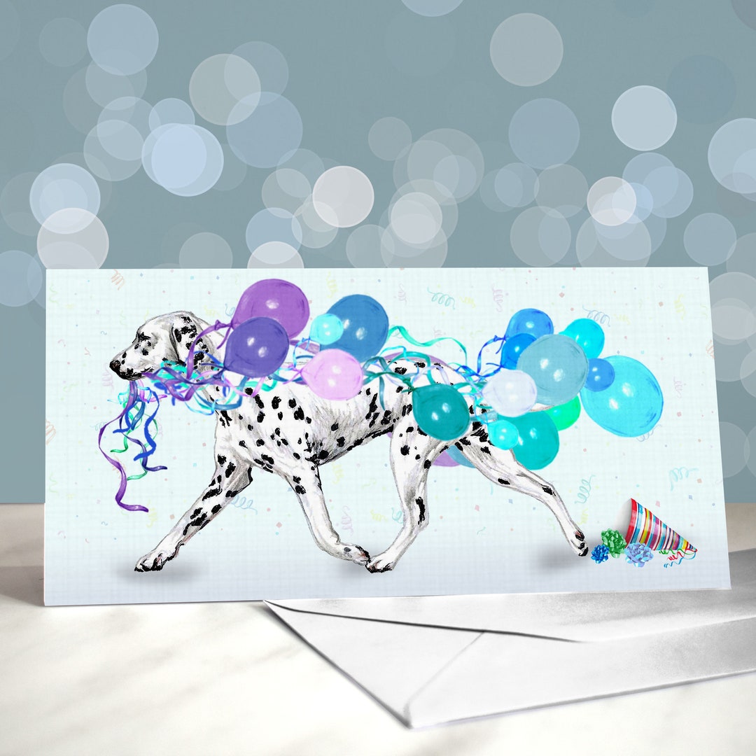 Dalmatian Birthday Greeting Cards / Various Party Designs / Blank ...