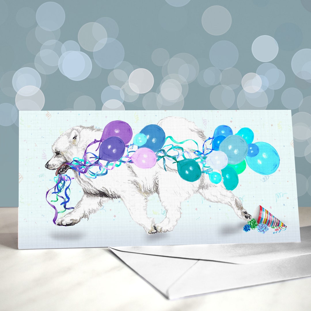 Samoyed Greeting Cards / Sled Dog Birthday / Blank Inside / - Etsy