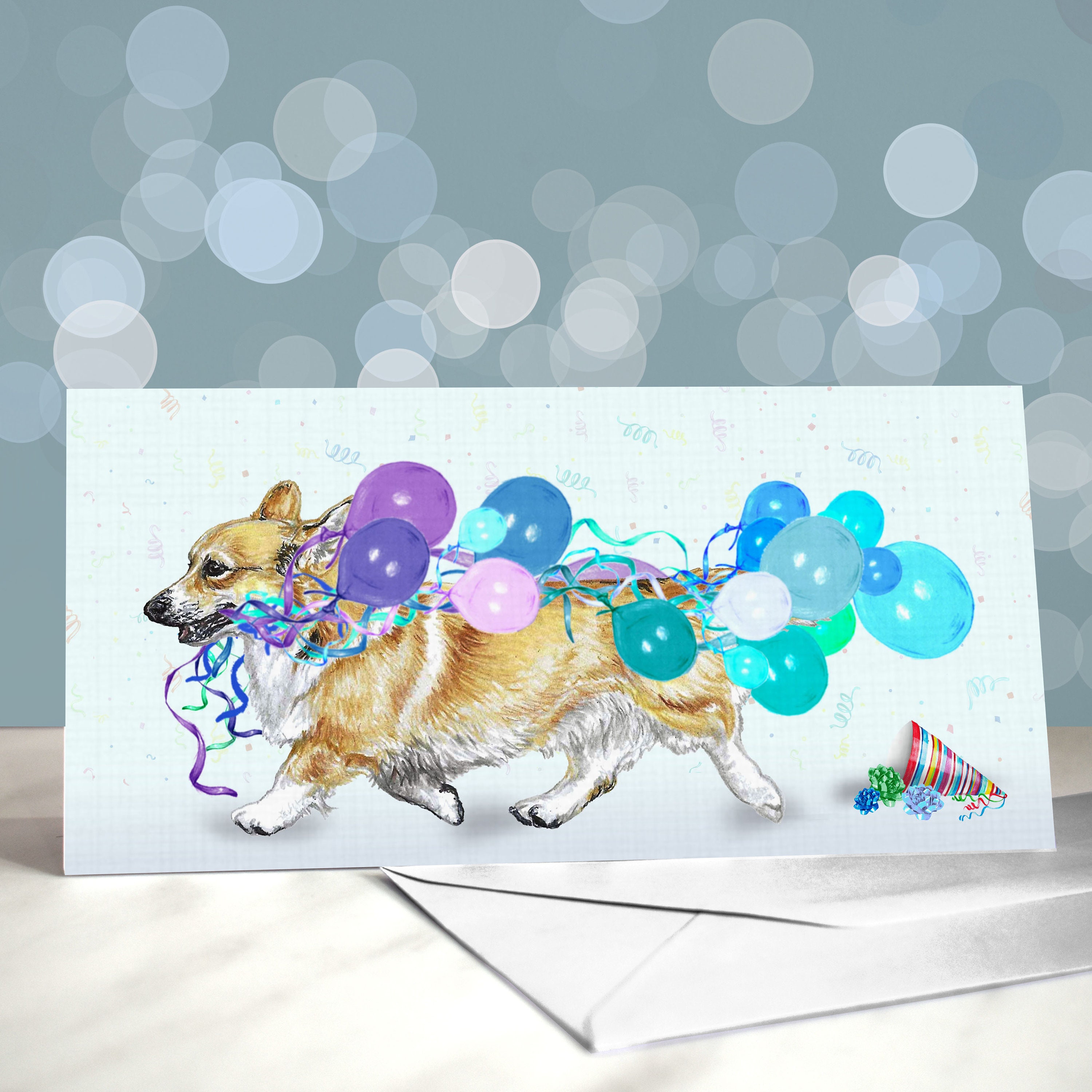 Corgi Birthday Drawing
