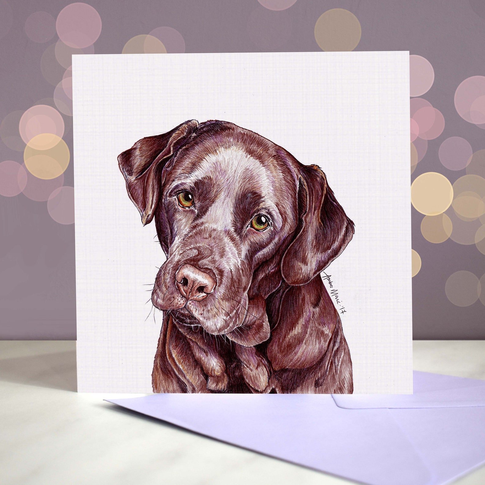 Chocolate / Brown Labrador Greeting Card / Blank Inside / Card - Etsy