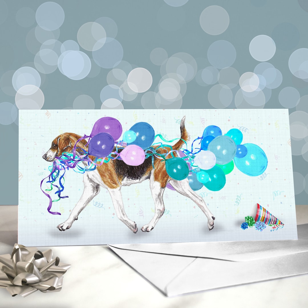 Harrier Dog Birthday Cards / Harrier Hound Card / Blank Inside ...