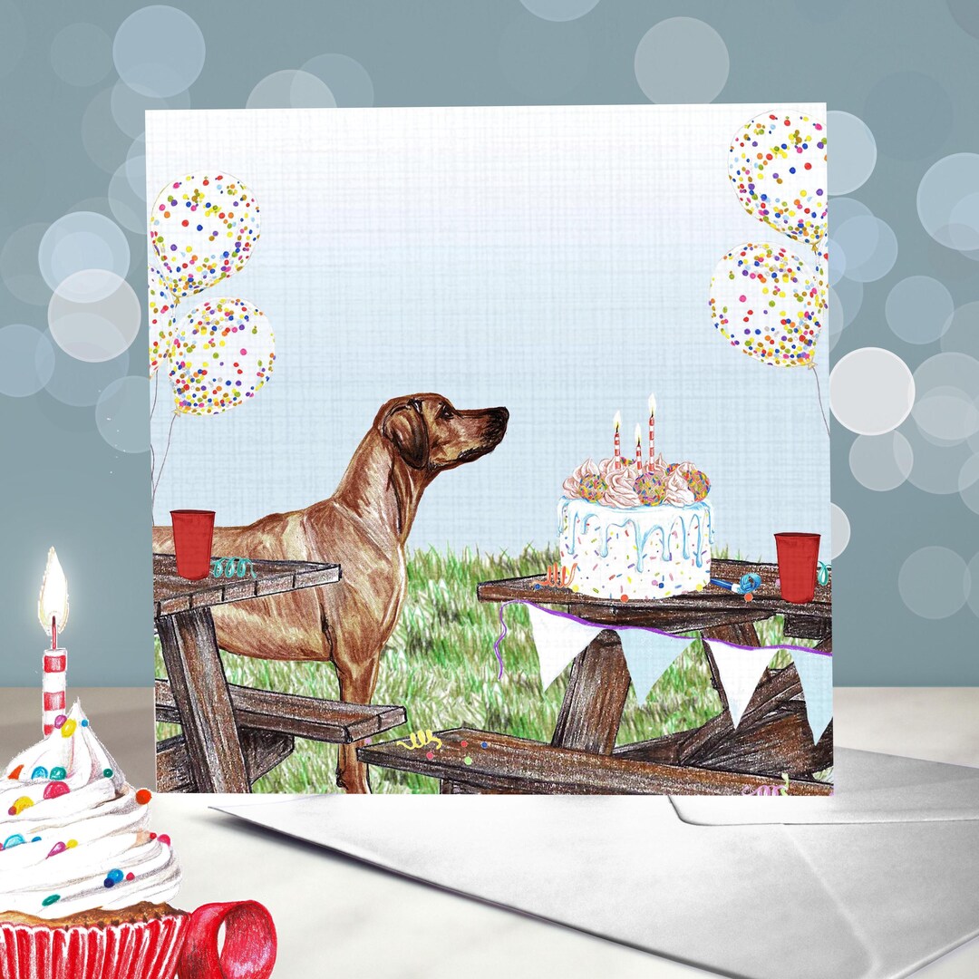 Rhodesian Ridgeback Birthday Greeting Card / Blank Inside / Card From ...