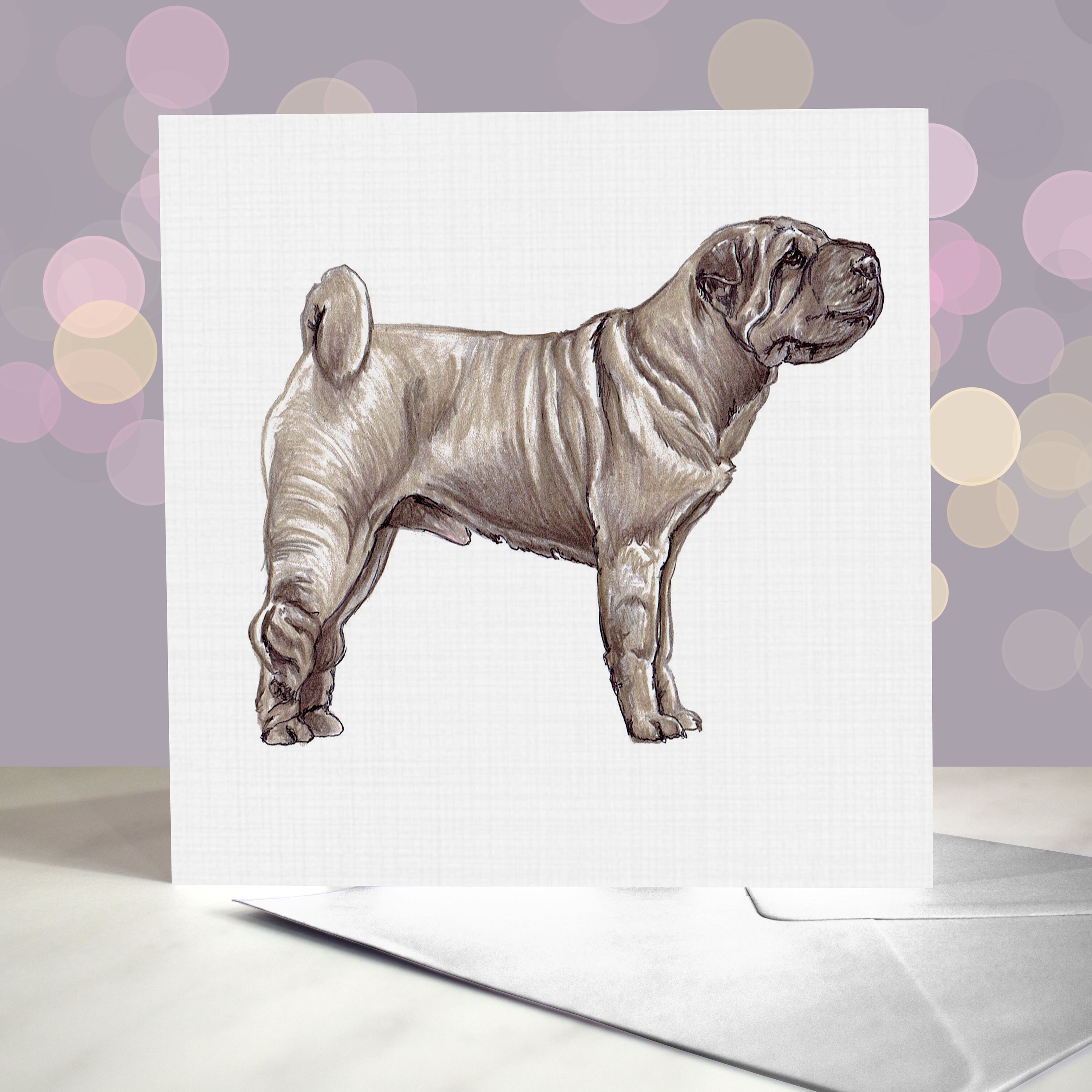 Shar Pei Greeting Card / Blank Inside / Card From the Dog / for ...