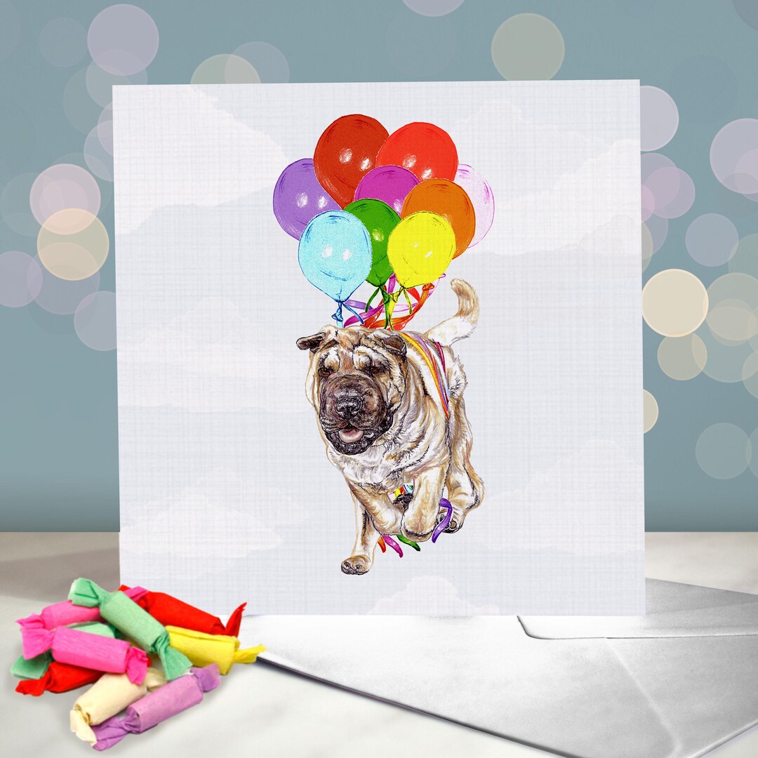 Shar Pei Birthday Greeting Card / Blank Inside / Card From the Dog ...