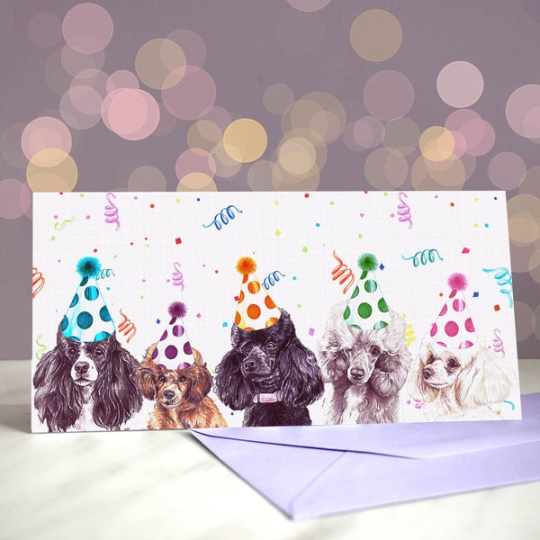 Poodle Birthday Cards - Etsy