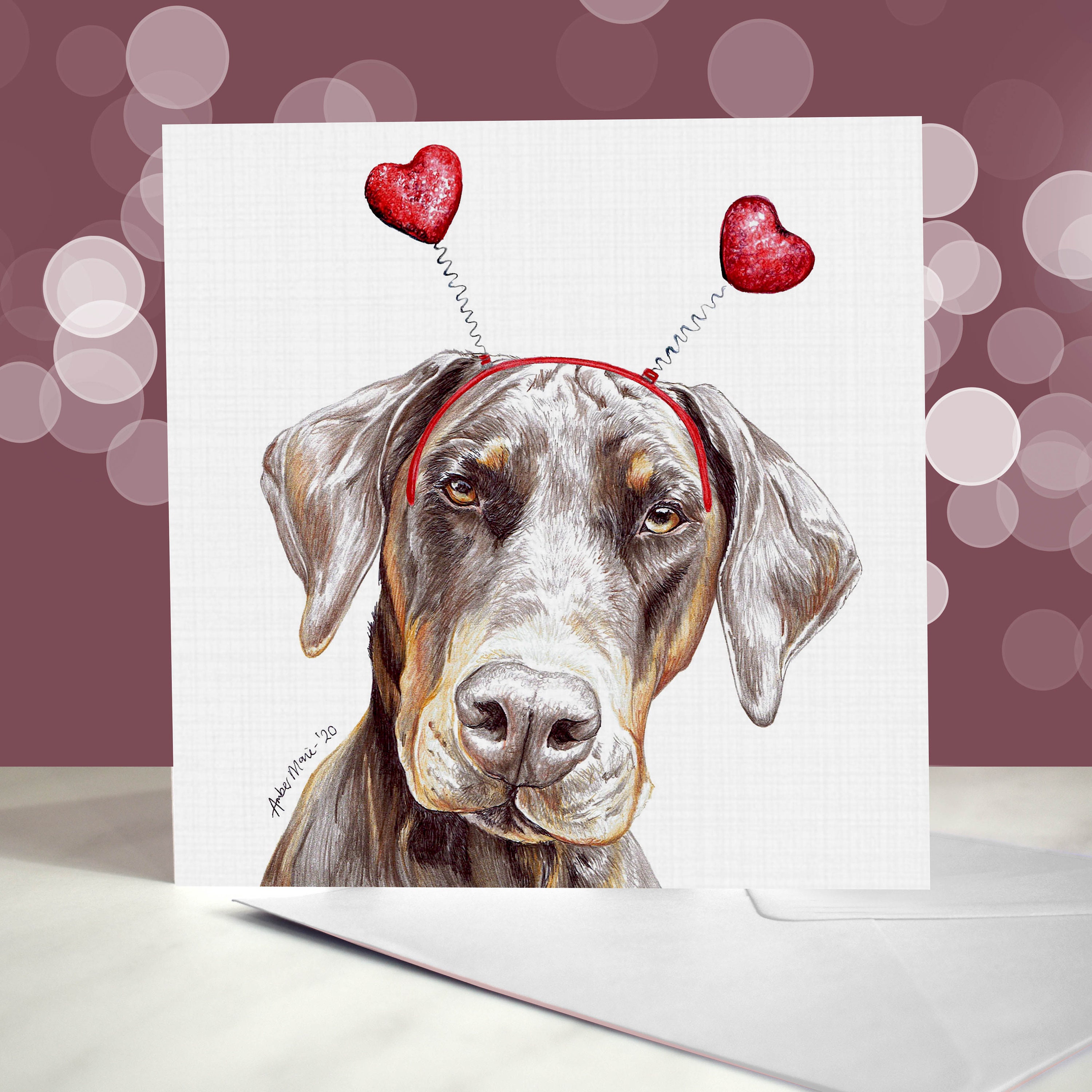 Dobermann Pinscher - Variety of Anniversary Cards - I Love You Card for ...