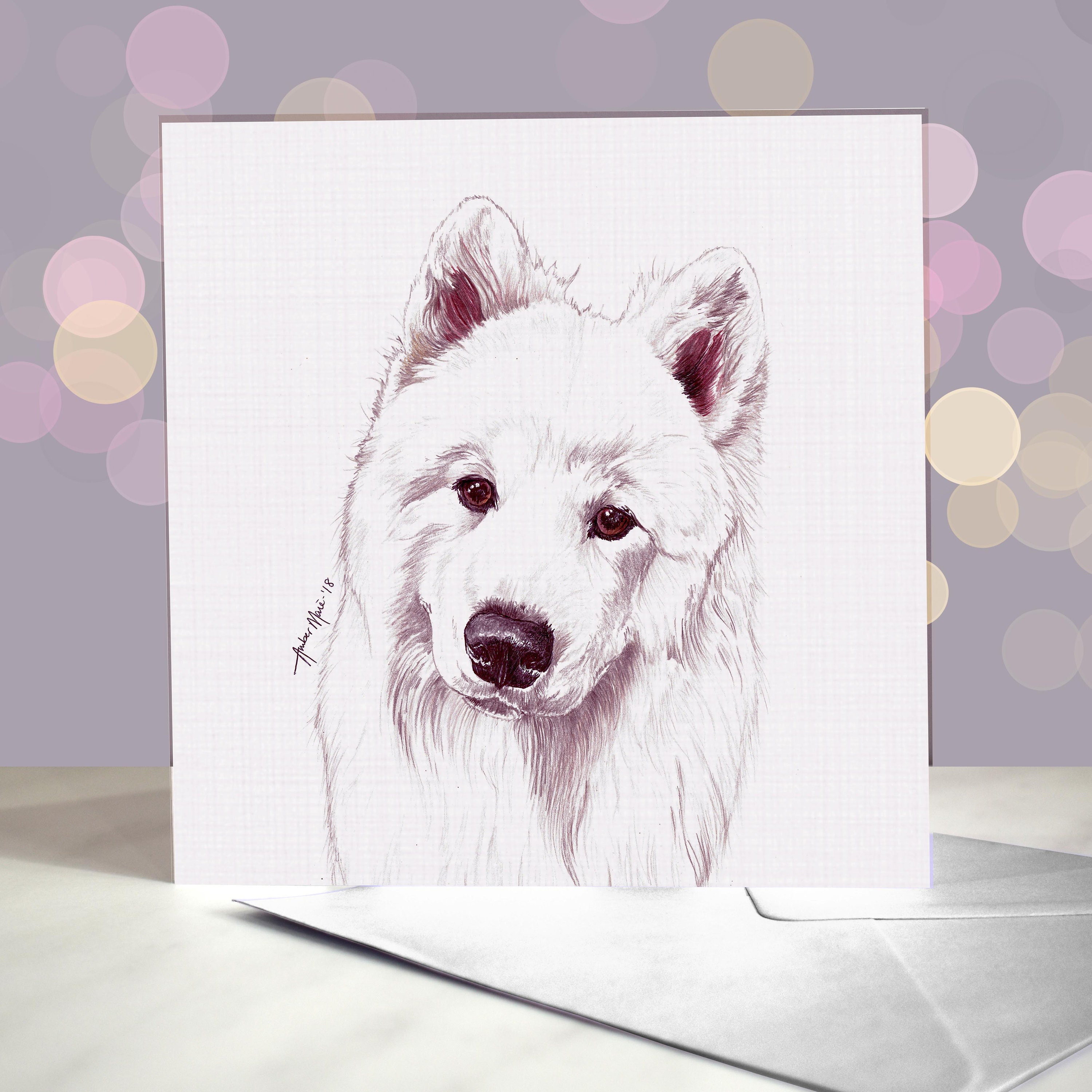 Samoyed Greeting Card / Blank Inside / Card From the Dog / for Groomers ...