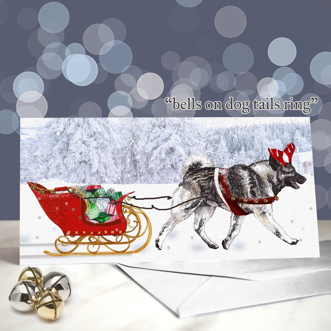 Norwegian Elkhound Christmas Greeting Cards / Spitz Dog / Herding Breed ...