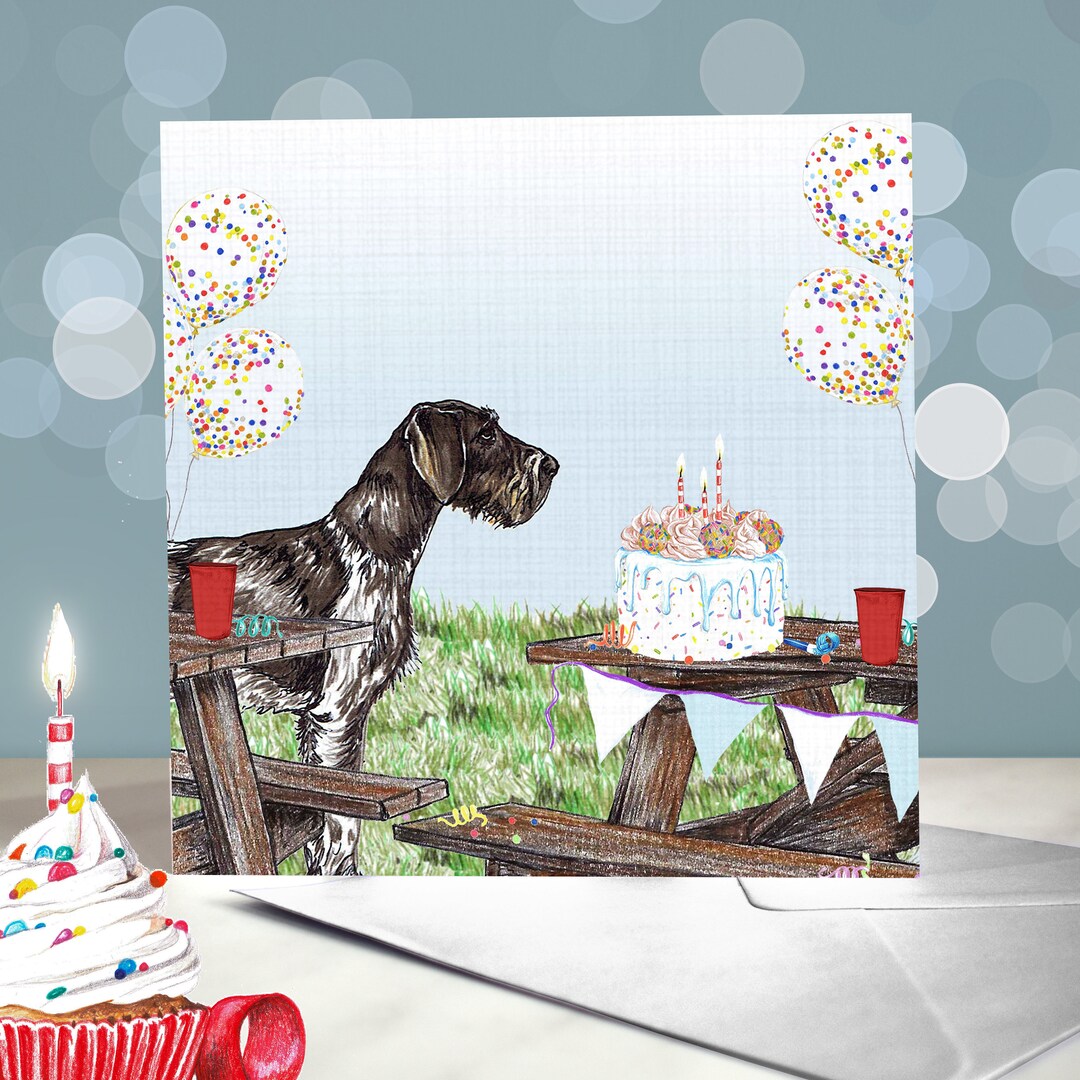 German Wirehaired Pointer Birthday Cards Blank Inside / Card From the ...
