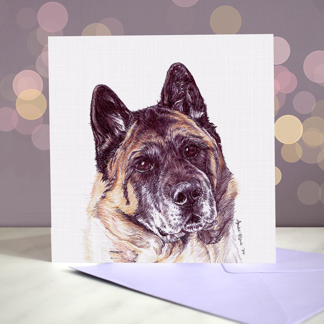 American Akita Dog Greeting Card / Blank Inside / Card From the Dog ...