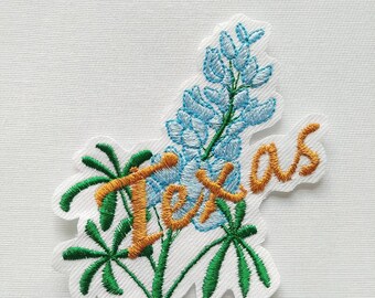 LARGE TEXAS OUTLINE Patch Shape State Flag Iron-on Embroidered - Etsy