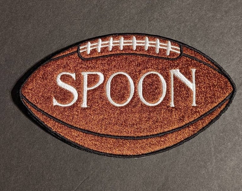 Football Iron-on Patch Large Iron on Custom Name Football Patch - Etsy