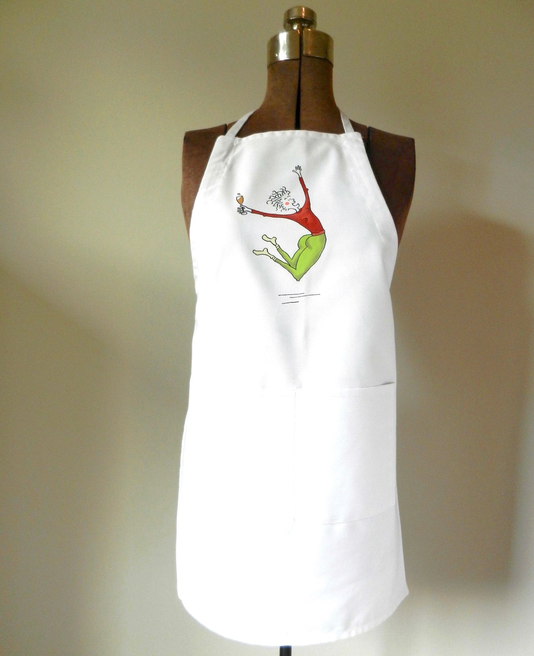 Apron - Hand Painted Original Art - Happy Hour – Easy Care - Humorous ...