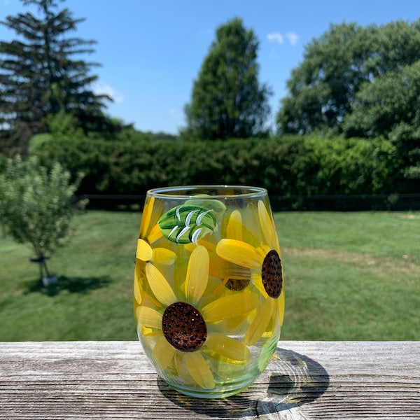 Sunflower Glasses - Etsy