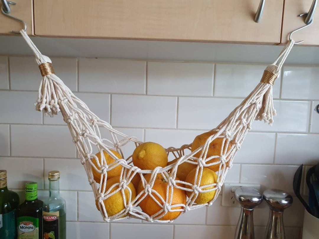 MADE TO ORDER Macrame Fruit Vegetable Produce Hanger Holder Hammock ...