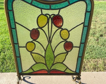 Fireplace Screen Stained Glass - Etsy