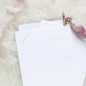 Calligraphy Practice Note Pad - Lined With Guides and a Slant for ...