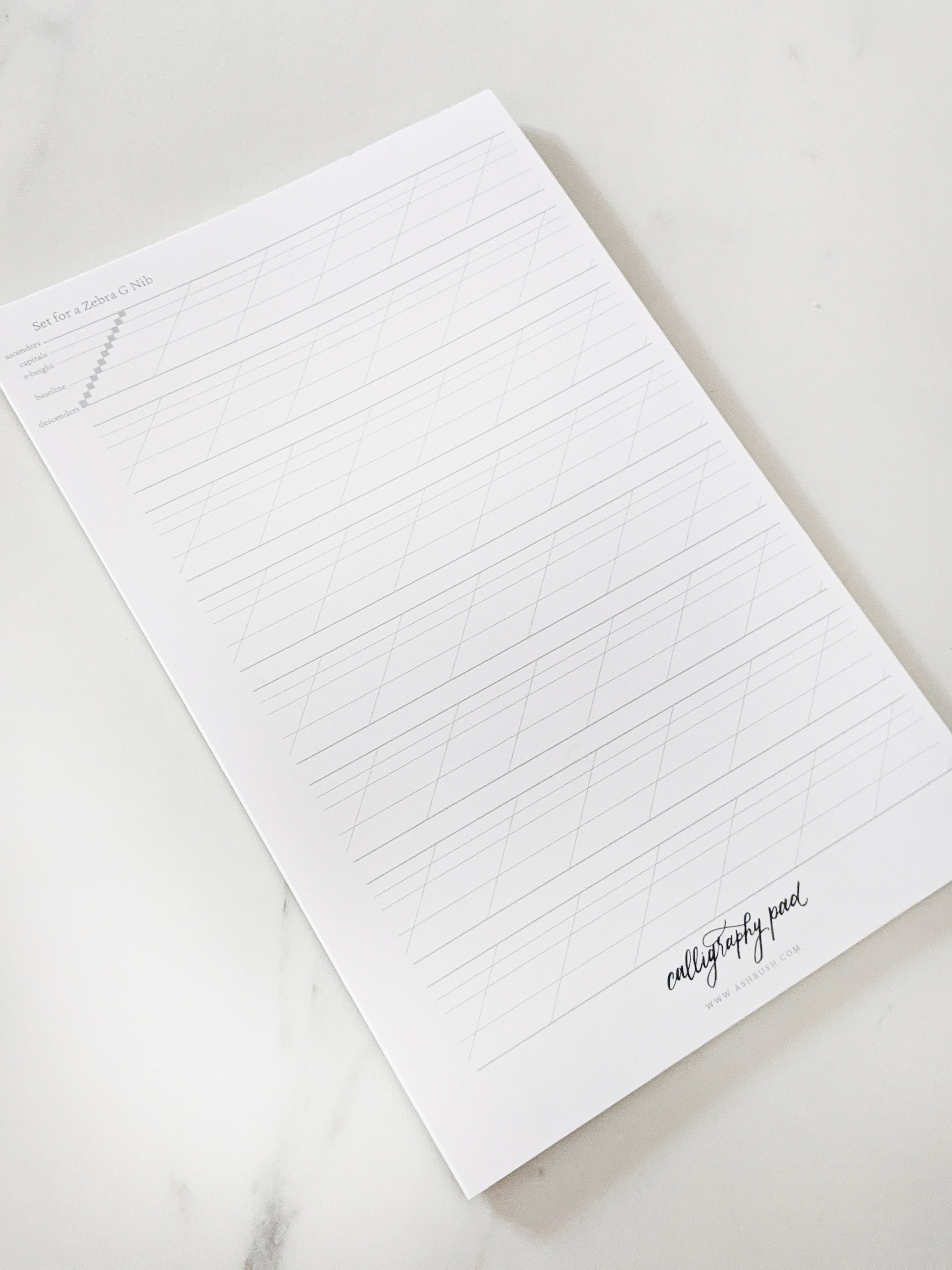 Calligraphy Practice Note Pad - Lined With Guides and a Slant for ...