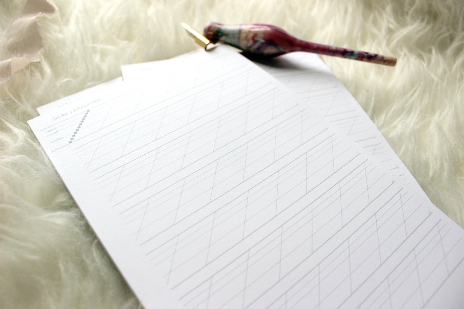 Calligraphy Practice Note Pad - Lined With Guides and a Slant for ...