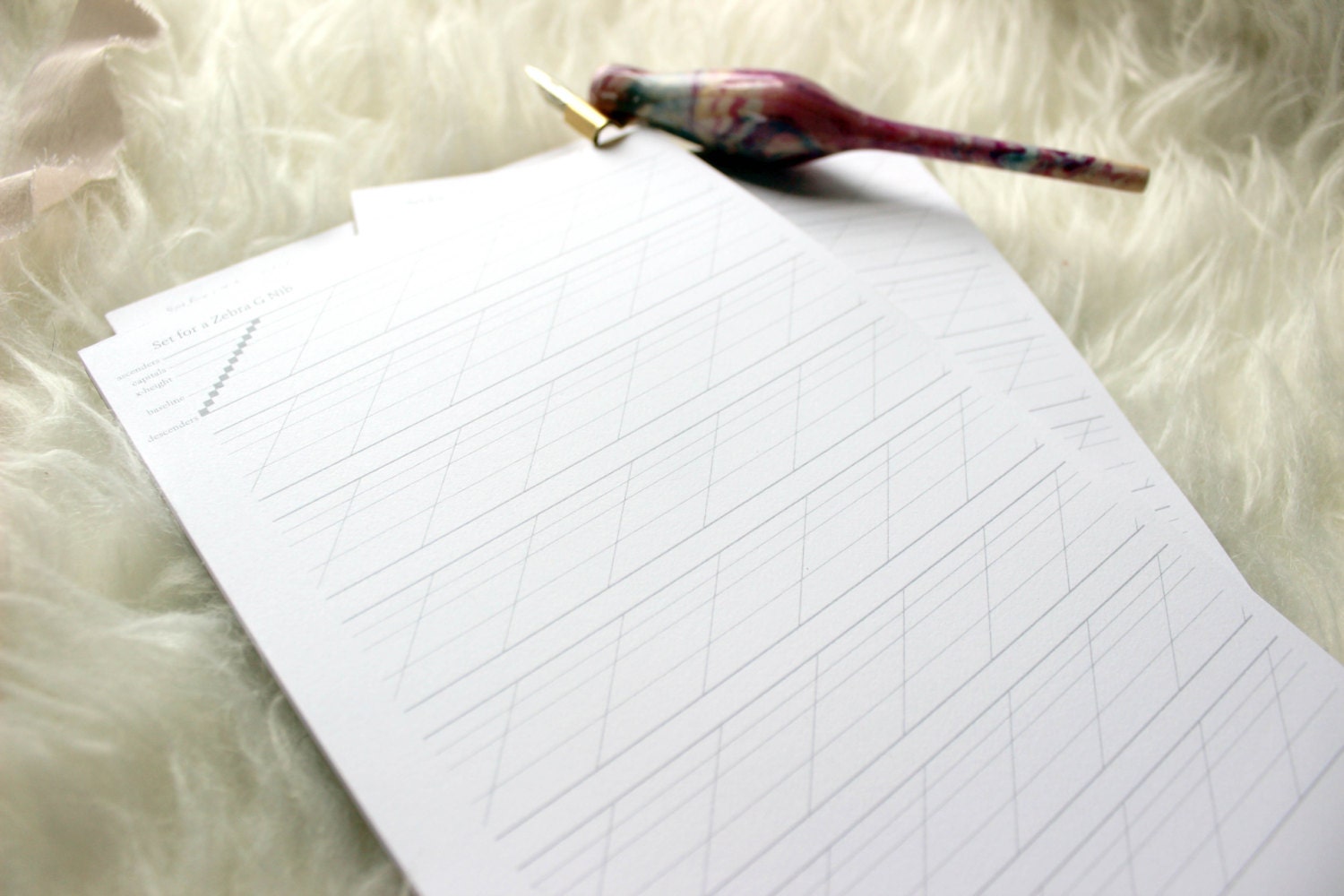 Calligraphy Practice Note Pad Lined with Guides and a Slant | Etsy