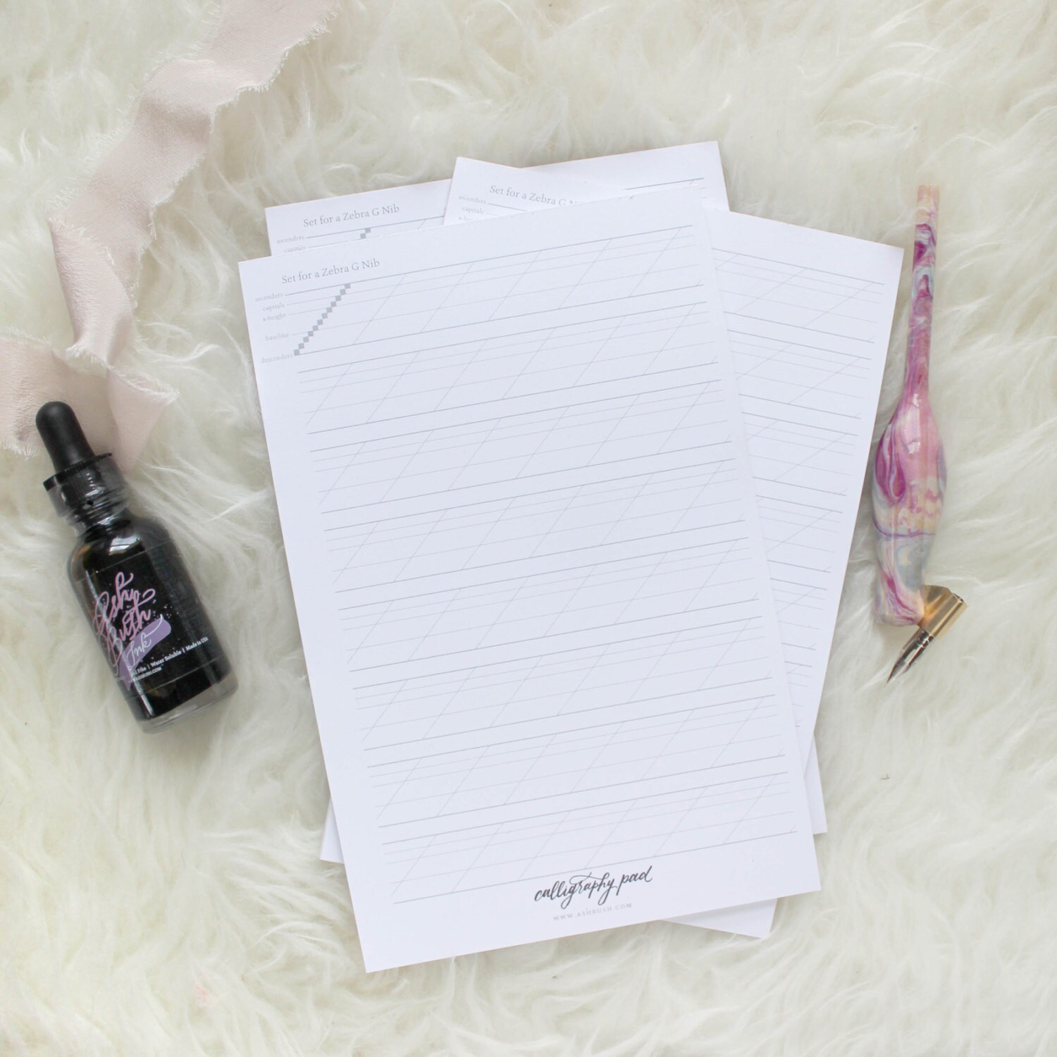 Calligraphy Practice Note Pad Lined with Guides and a Slant | Etsy