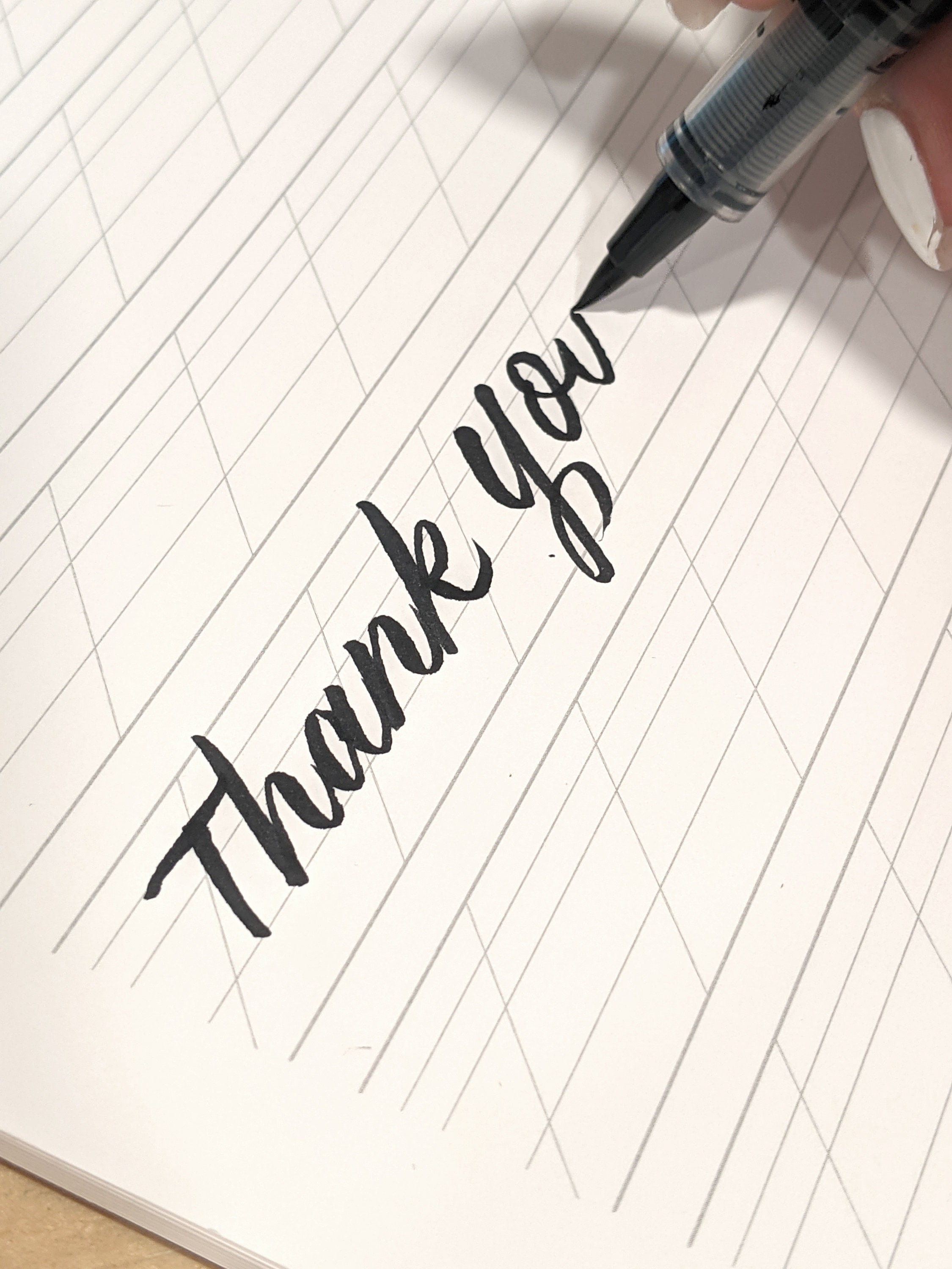 Calligraphy Practice Note Pad - Lined With Guides and a Slant for ...