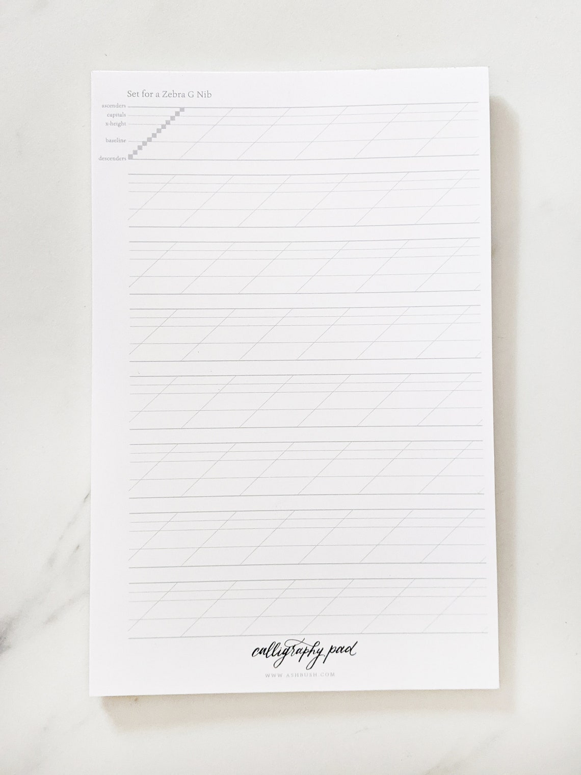 Calligraphy Practice Note Pad Lined with Guides and a Slant | Etsy