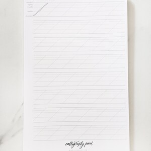 Calligraphy Practice Note Pad - Lined With Guides and a Slant for ...
