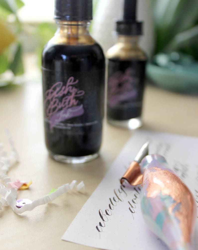 All Natural Dark Walnut Ink for Calligraphy and Drawing in Dark Brown ...