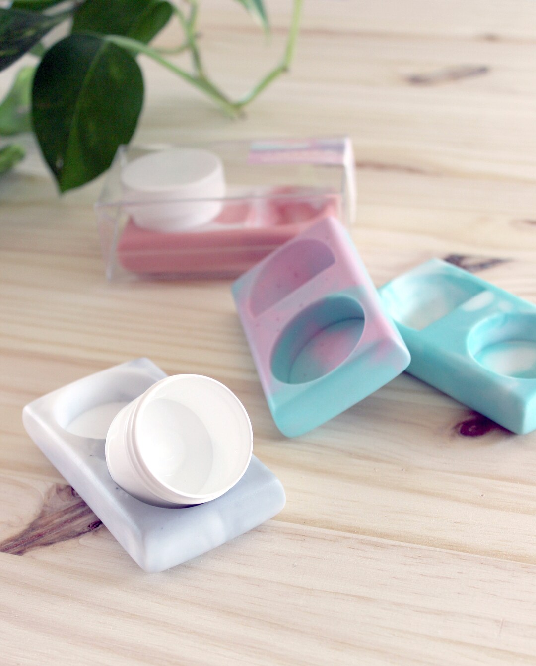 Double Tilted Ink Holder for Calligraphy in Gray, Mint, Cotton Candy ...