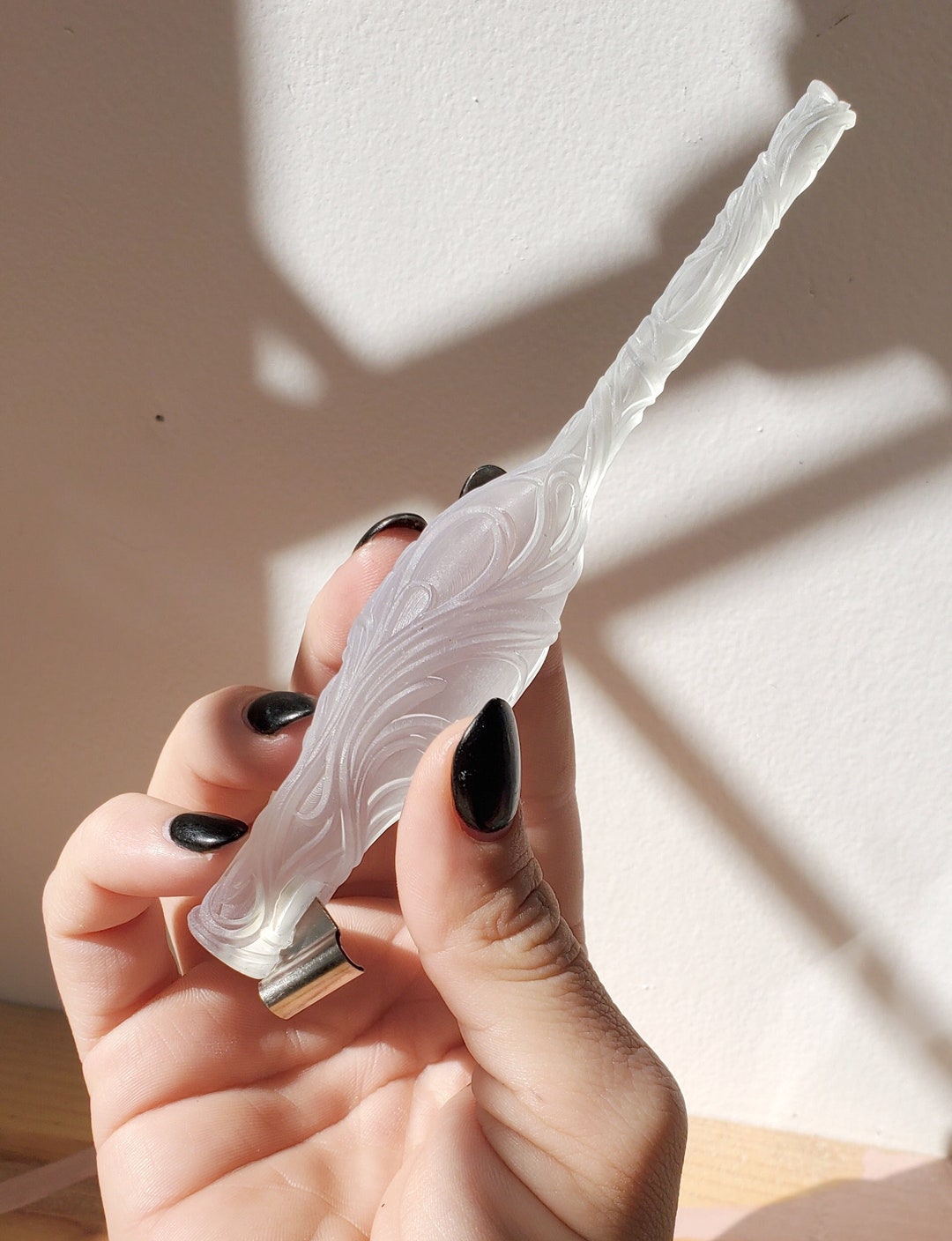 Limited Edition Frosted Crystal Calligraphy Pen With Flourish Swirl ...