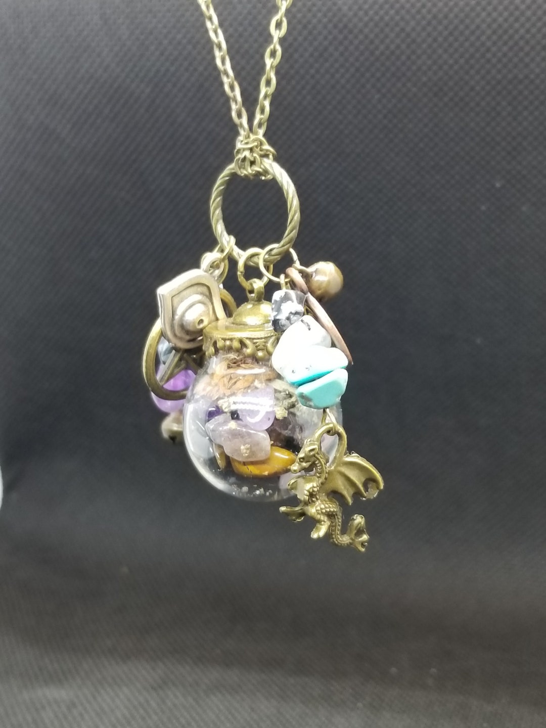 Protection Talisman, Protection Witch Ball Necklace, Protecion Amulet ...