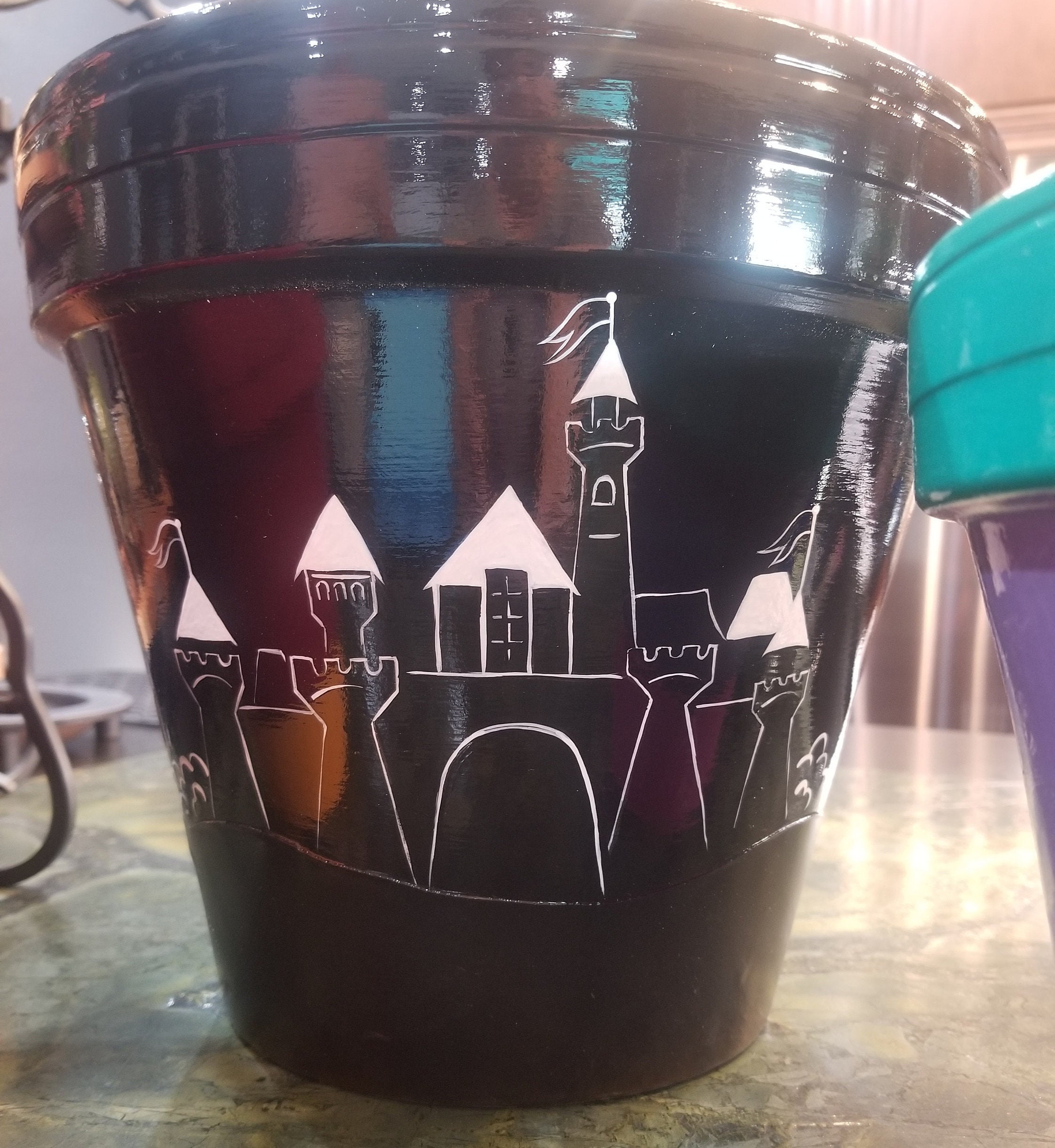 Ten 10 Inch Fantasy Castle Flower Pot - Etsy