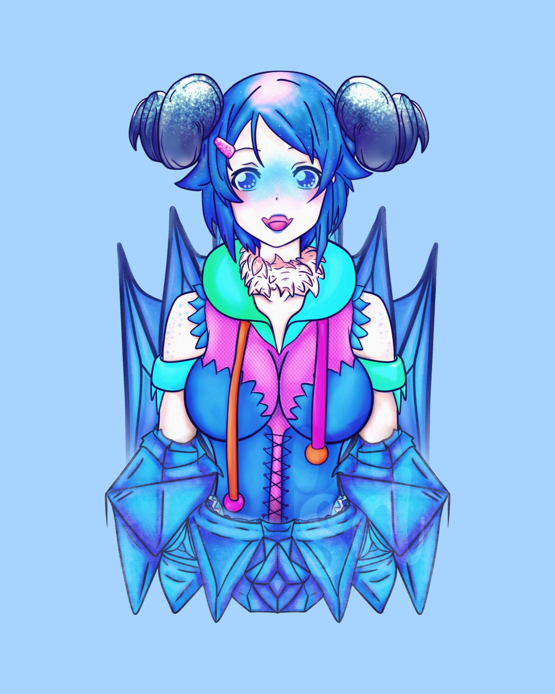 Yeti Waifu Art Print Cryptid-inspired Anime Waifu 8x10 - Etsy