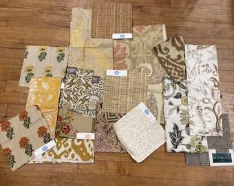 Assorted Vintage Designer Fabric Samples by Third and Vine Design - Etsy