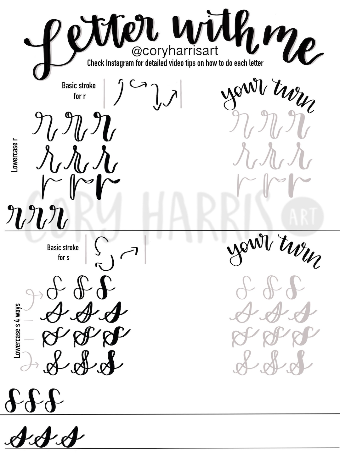 R-Z Lettering Guide - Etsy