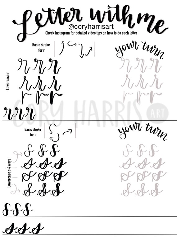 R-Z Lettering Guide - Etsy