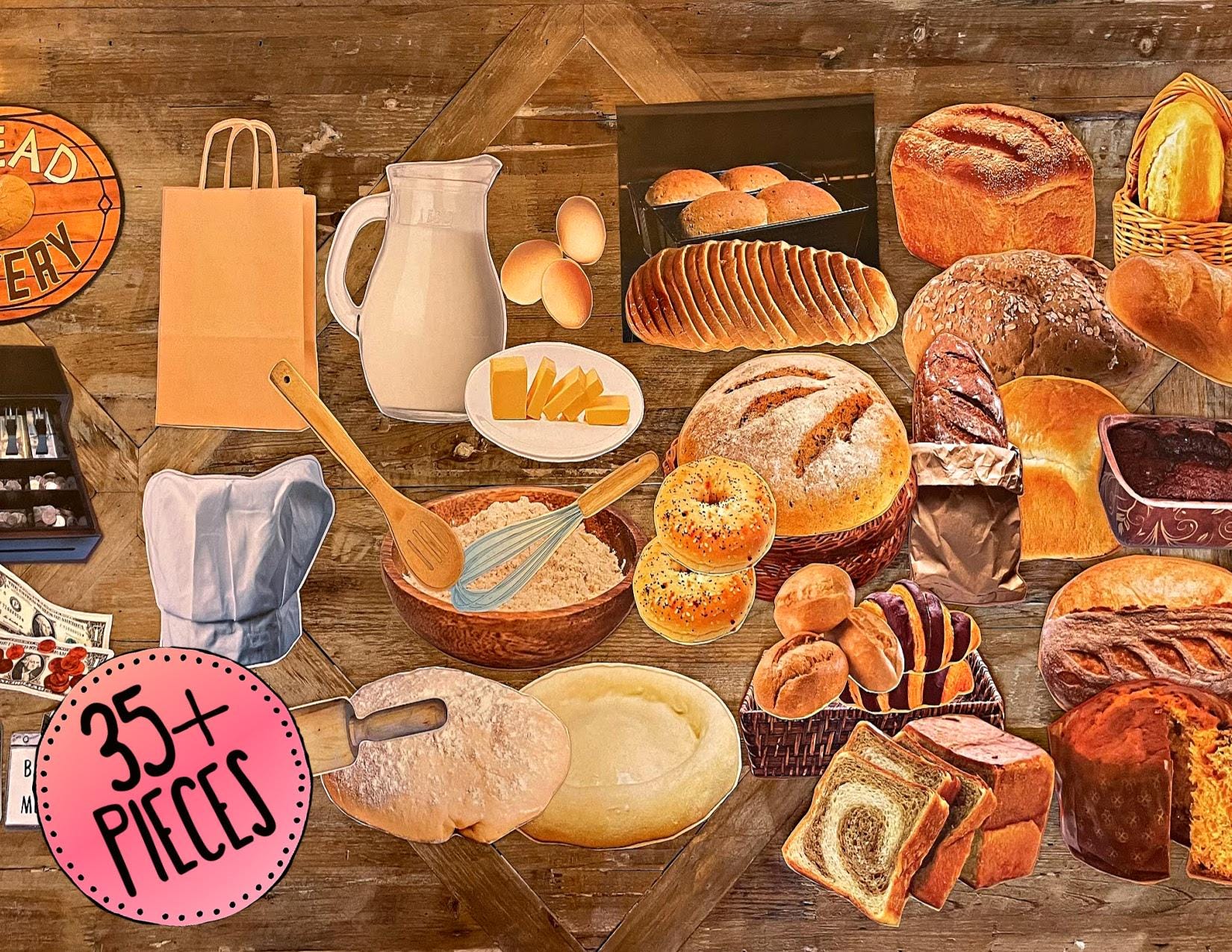 Bread Shop Dramatic Play | Restaurant Pretend Play | Bulletin Board ...