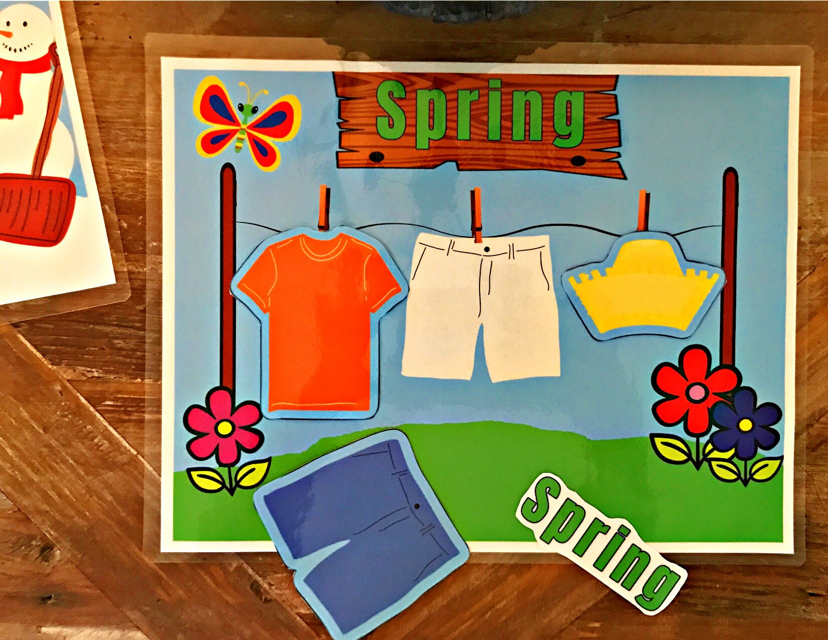 Four Seasons | Learn Seasons | Sorting Mats | Weather Clothing | Center ...