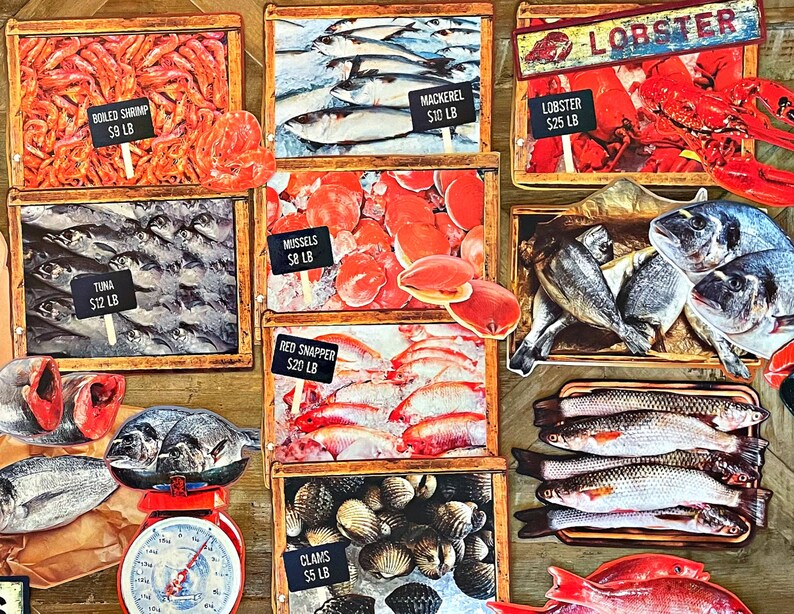 Fish Market Dramatic Play | Pretend Play Fish Market | Fish Activity ...