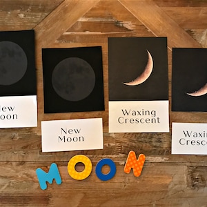 Moon Phases | Phases of the Moon | Three-part Cards | Printable ...