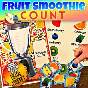 Preschool Counting | Counting Activity | Fruit Smoothie Activity | Prek ...