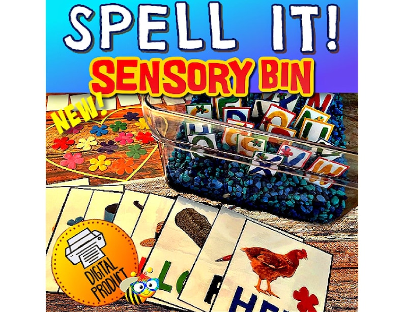 Spell It Sensory Bin | Spelling Activity | Sensory Bin Activity | Seek ...