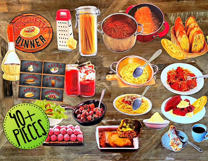 Spaghetti Dinner Dramatic Play | Food Pretend Play | Spaghetti Theme ...