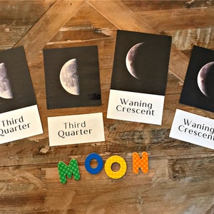 Moon Phases | Phases of the Moon | Three-part Cards | Printable ...