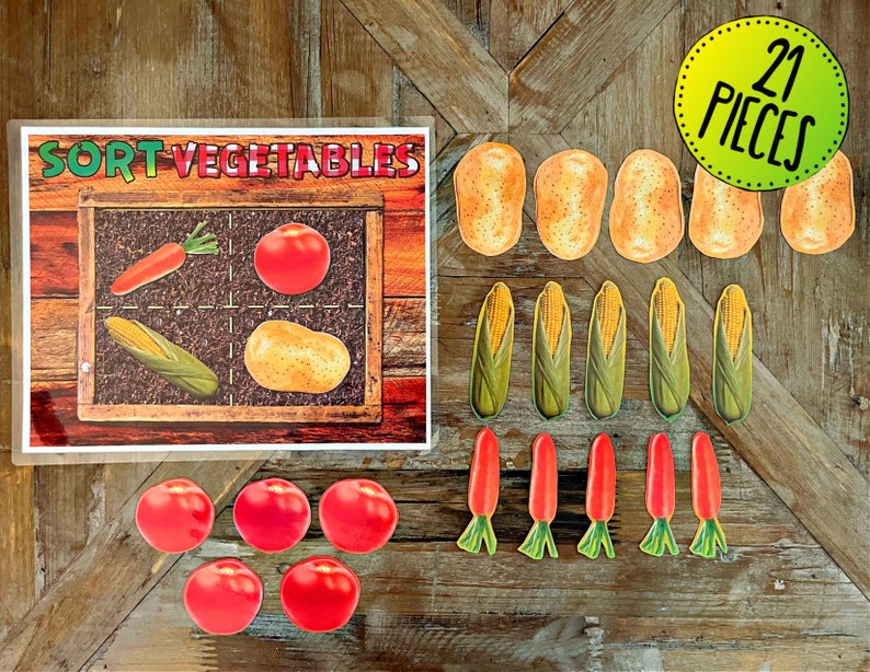 Vegetable Sorting Sensory Bin | Vegetable Sorting | Sensory Bin ...