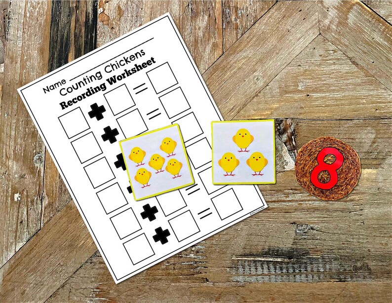 Addition Chicks Sensory Bin Activity | Math Centers | Addition Activity ...
