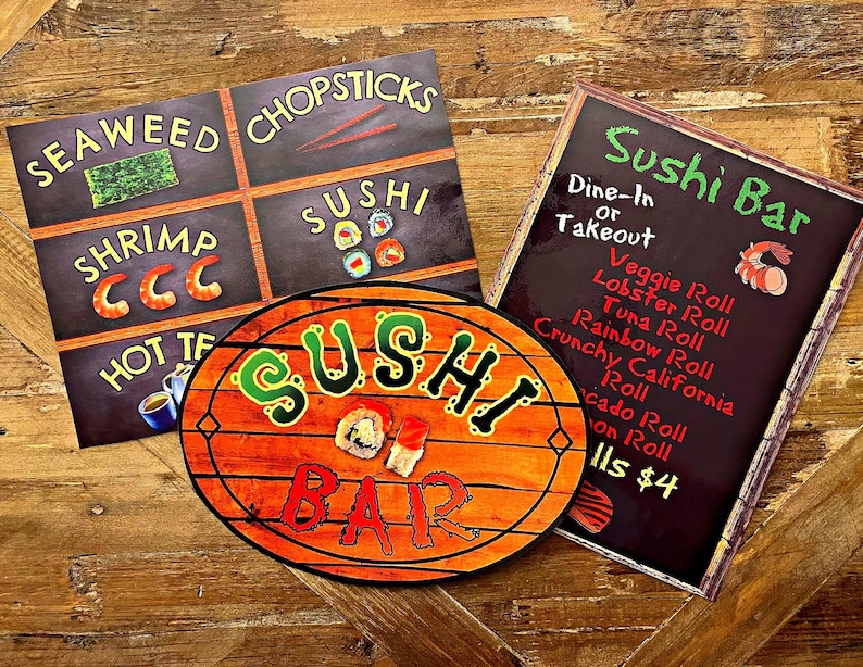 Sushi Bar Dramatic Play | Food Pretend Play | Food Cutouts | Preschool ...