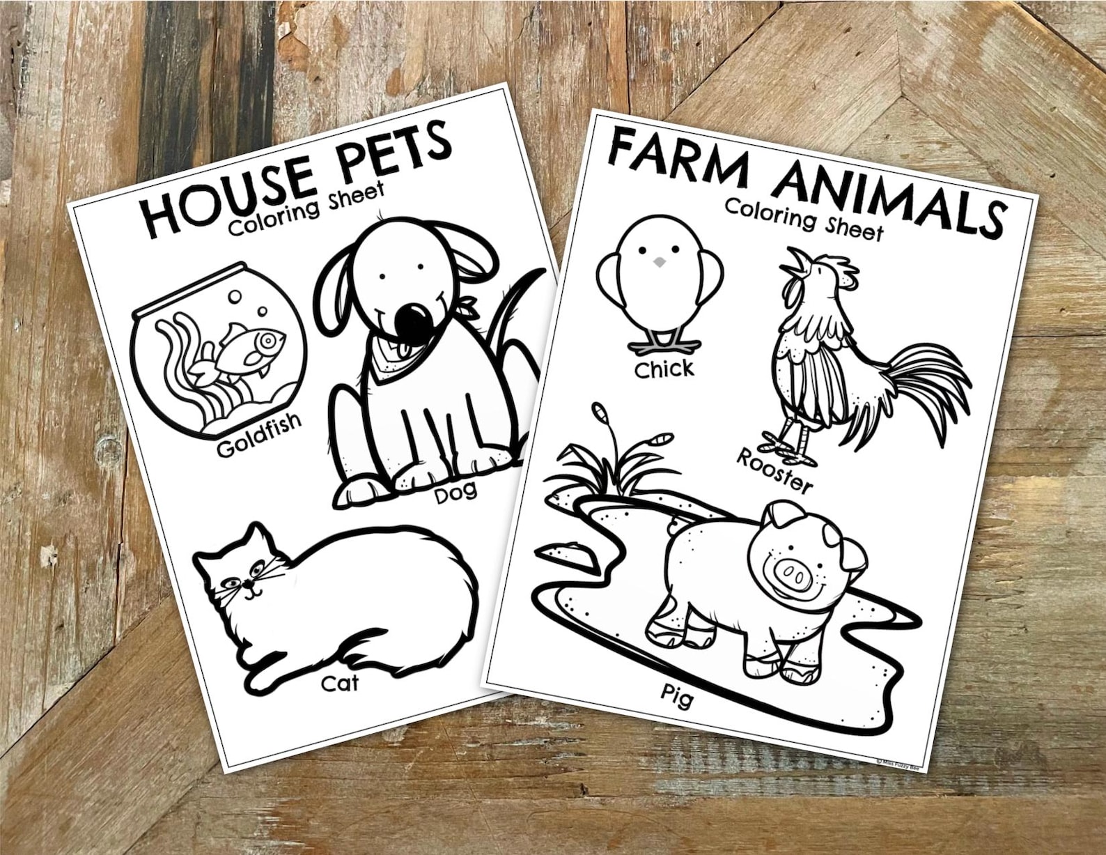 Animal Sorting | Animal Theme | Farm Animals | House Pets | Center ...